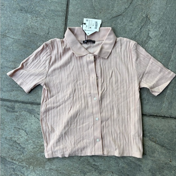 Zara | Tops | Zara Light Pink Button Down Shirt | Poshmark